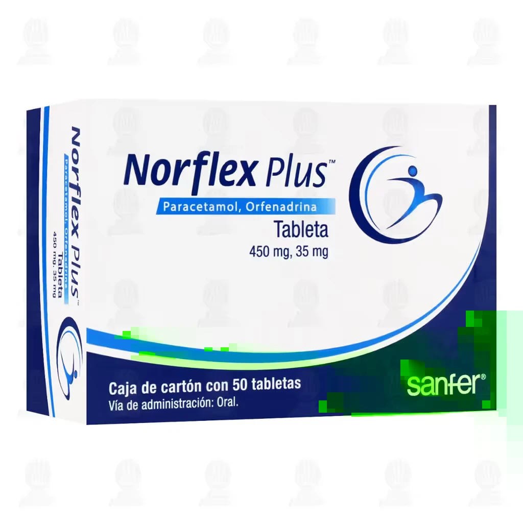 Farmacia París - Norflex Plus 35/450Mg 50 Tab (Orfedrina/Citrato De ...